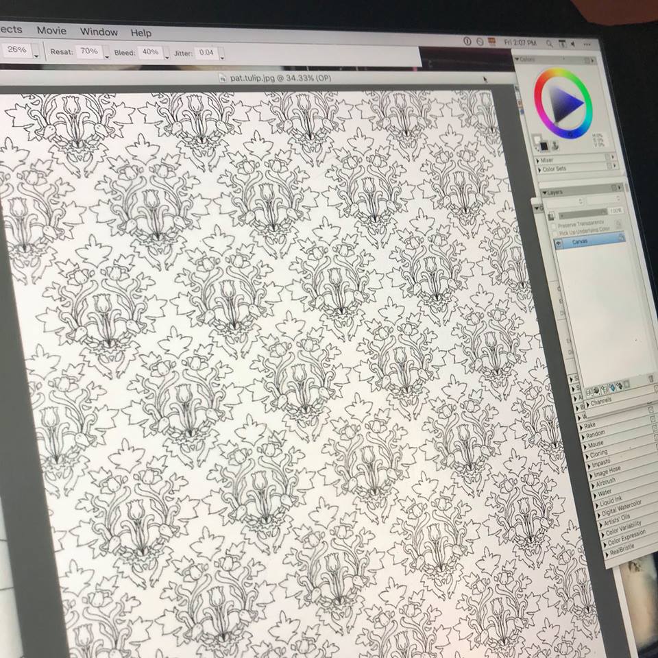 A behind-the-scenes of drawing a coloring page | Lisa Mitrokhin